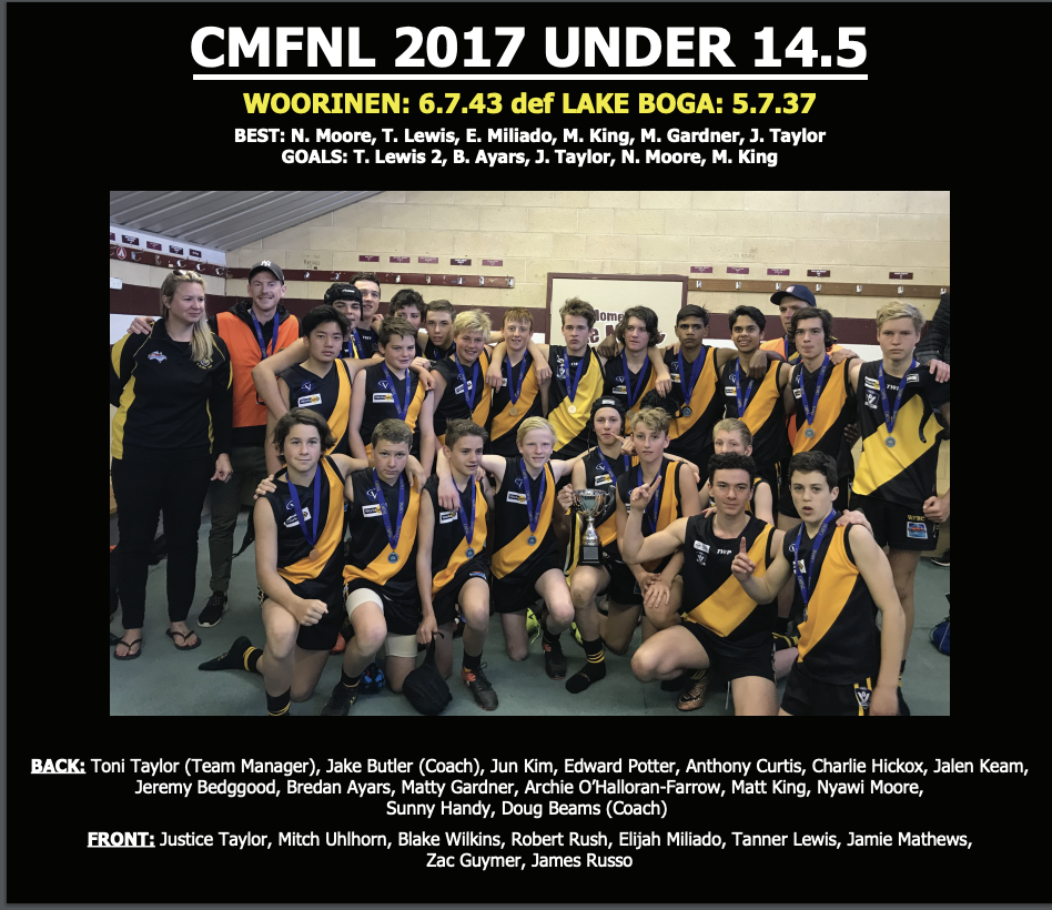 2017- Juniors | Woorinen Football Netball Club